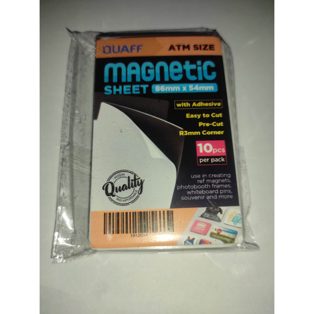 Magnetic Sheet ATM size (10 pieces) with Adhesive | Shopee Philippines