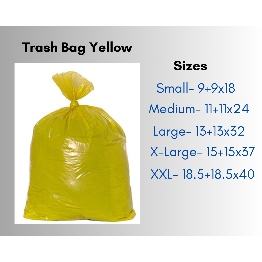 Trash Bag Yellow / Garbage Bag Yellow 30 pcs./pack | Shopee Philippines
