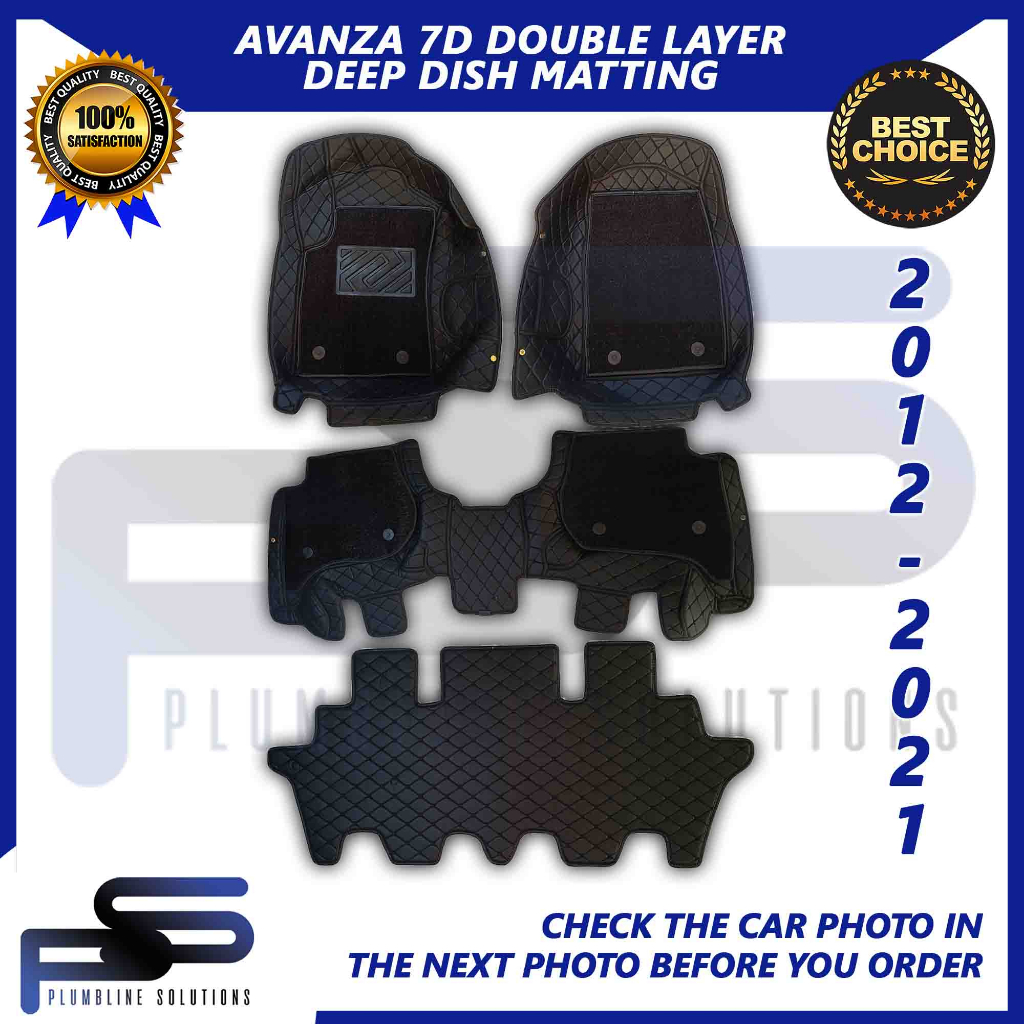 7D ROHS Double Layer Deep Dish Matting for Toyota Avanza 2012 - 2021 ...