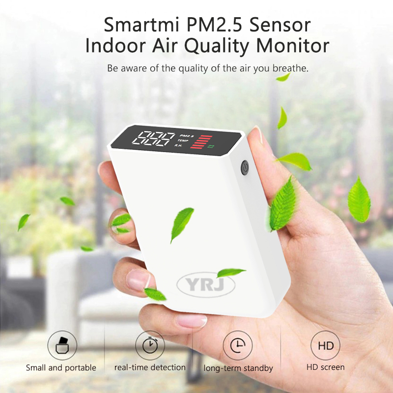 Xiaomi pm2.5 detector Air Quality Monitor Indoor CO2 Detector PM2.5 dust meter, white LED screen ...
