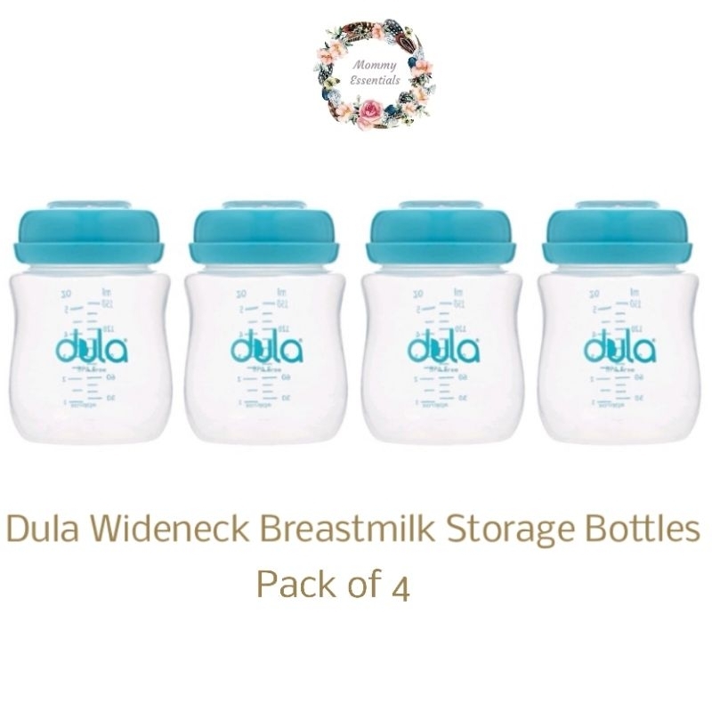 Wideneck, Dula Breastmilk Storage Bottles, pack of 4, 5oz Capacity ...