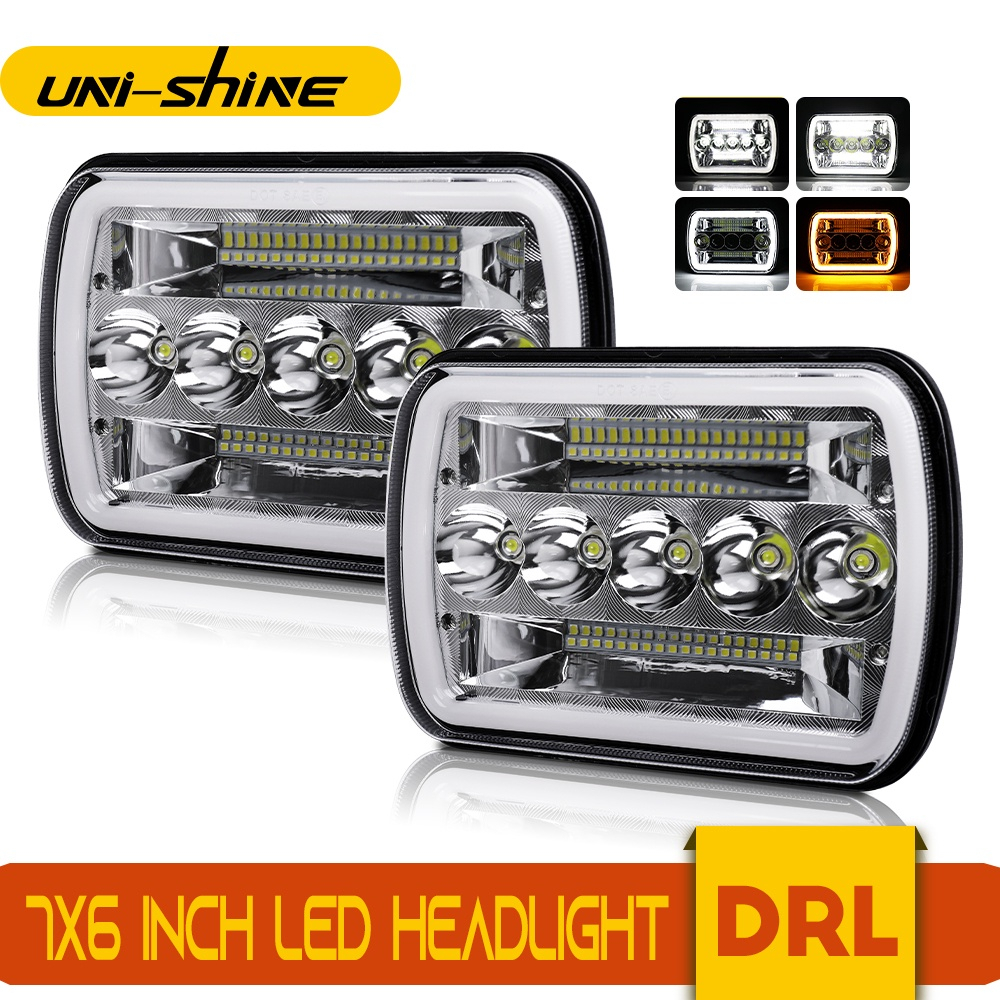 Wrangler 23.3cm Square Light 5X7 LED Engineering Off-Road Modified ...