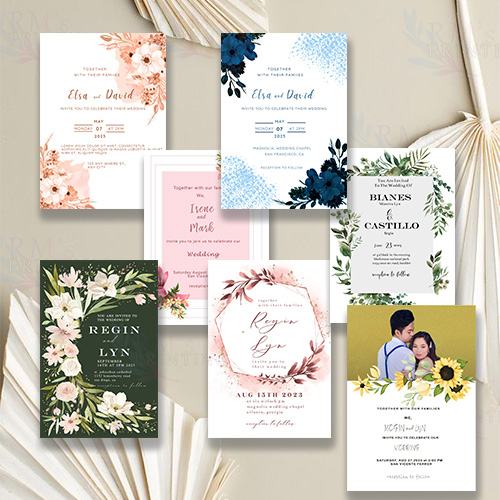 Customized Wedding Invitation Cards (Free Template) | Shopee Philippines
