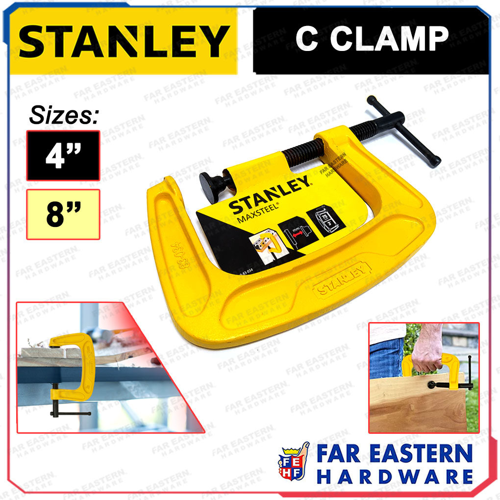 STANLEY G-Clamp C Type Wood Clamp MAX STEEL 8" STHT | Shopee Philippines