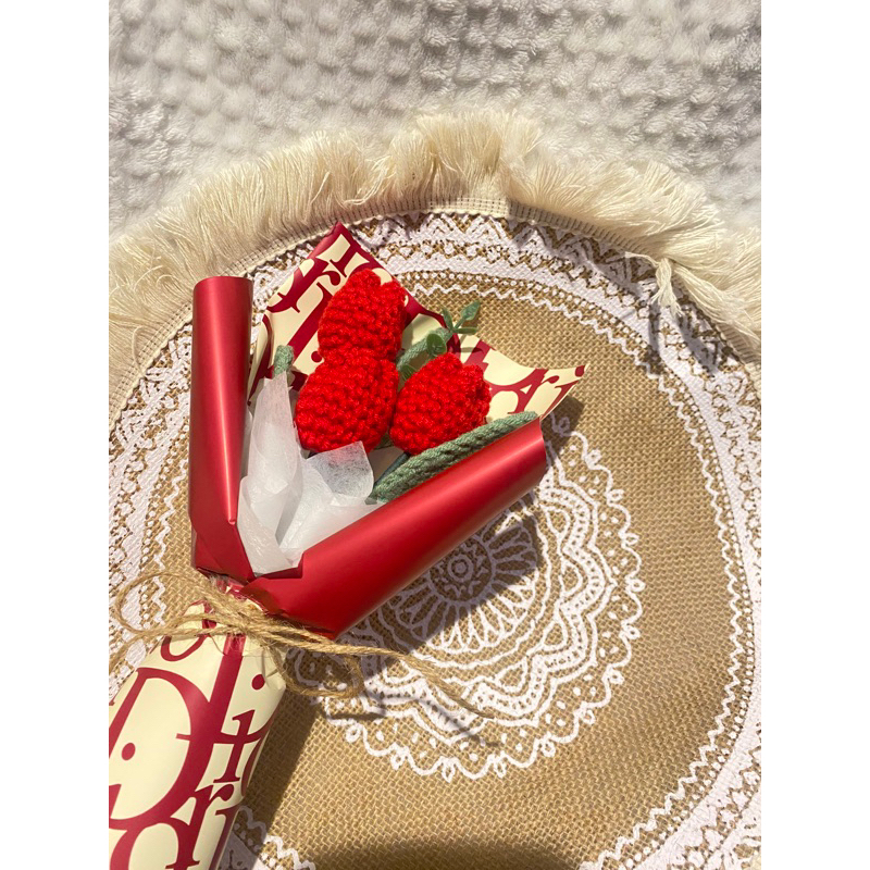 Flower Crochet Budget Gift Package Crochet Bouquet Handmade Yarn Flower ...