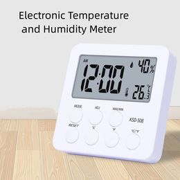 LCD Electronic digital Alarm Clock with thermometer and hygrometer ...