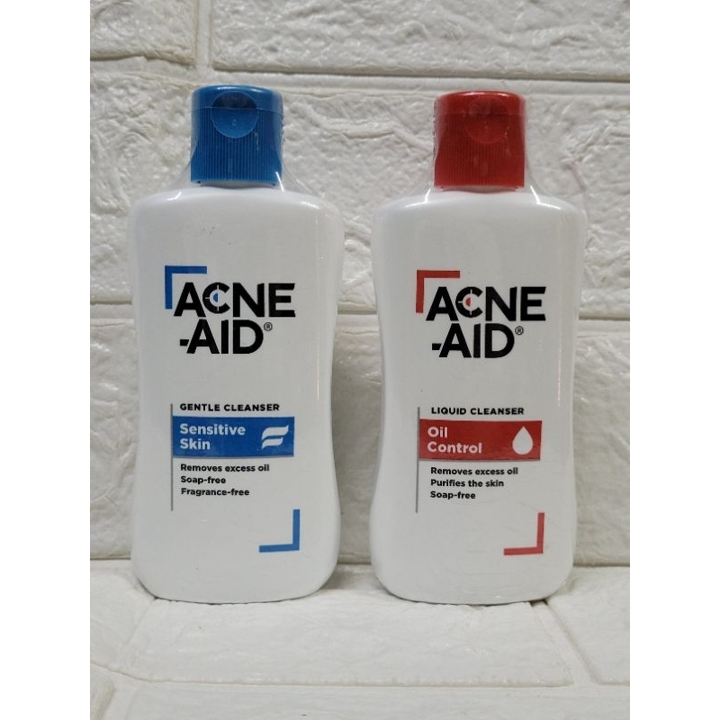 acne aid liquid cleanser oil control/ sensitive skin (100ml) | Shopee ...