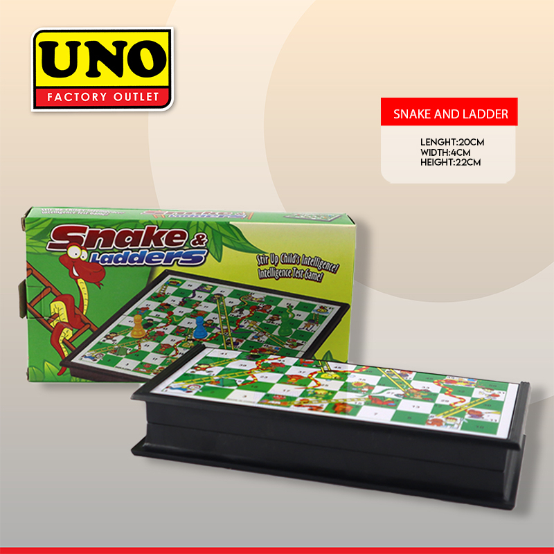 SNAKE AND LADDER FOLDABLE MAGNETIC BOARD GAME SET (SMALL) | Shopee ...