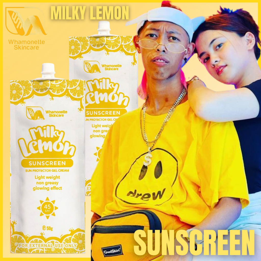 Whamonette | Milky Lemon Sunscreen 50g | spf 45 | Whitening | Lighter ...
