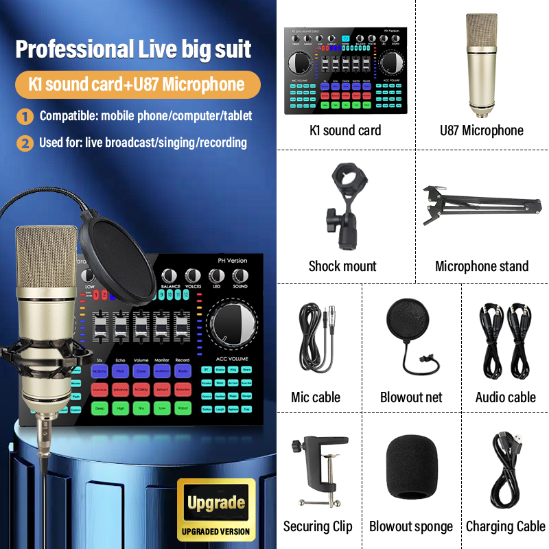 Original U87 Professional Condenser Microphone 48V Large Diaphragm ...