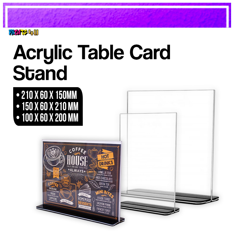 Acrylic Table Card With Black Stand | Shopee Philippines