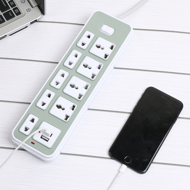 1 8m Extension Outlet Socket Power Sockets Strip Multi Function Socket With 9 Power Sockets 2