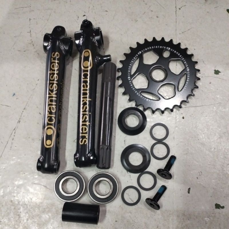 3pc cranks set mid bb bmx/dj with chainring steel 26t | Shopee Philippines
