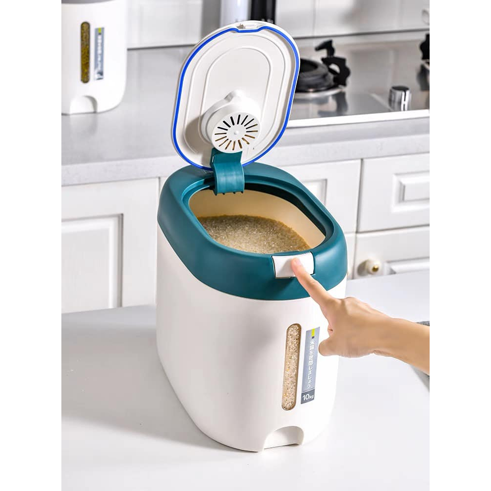 10kg Rice Tank 10KG Large Rice Dispenser Food Storage Sealed Moisture ...