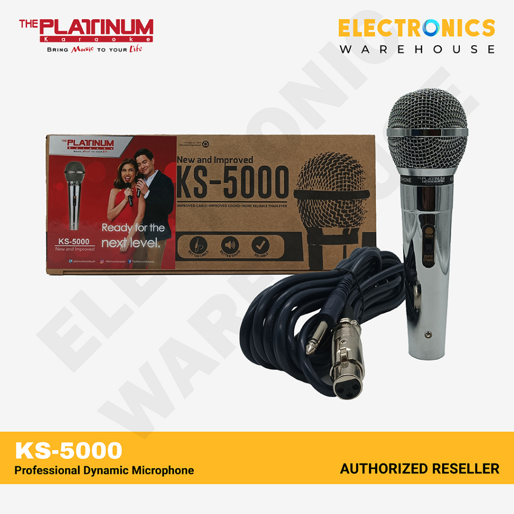 Platinum Karaoke KS-5000 Professional Dynamic Wired Microphone | Shopee Philippines