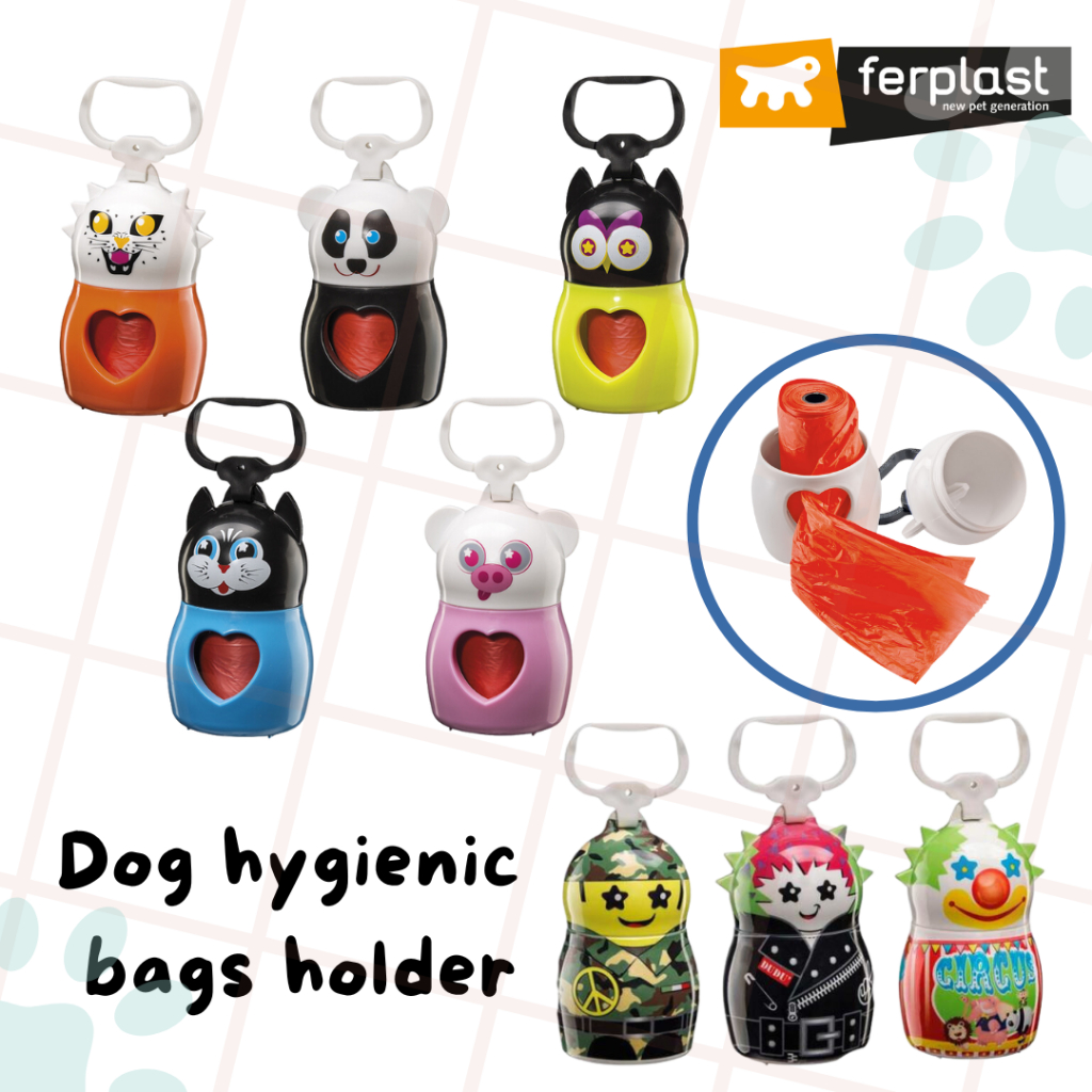 FERPLAST Dudu Hygienic Dog Poop Bags Holder ( Random Design ) | Shopee ...
