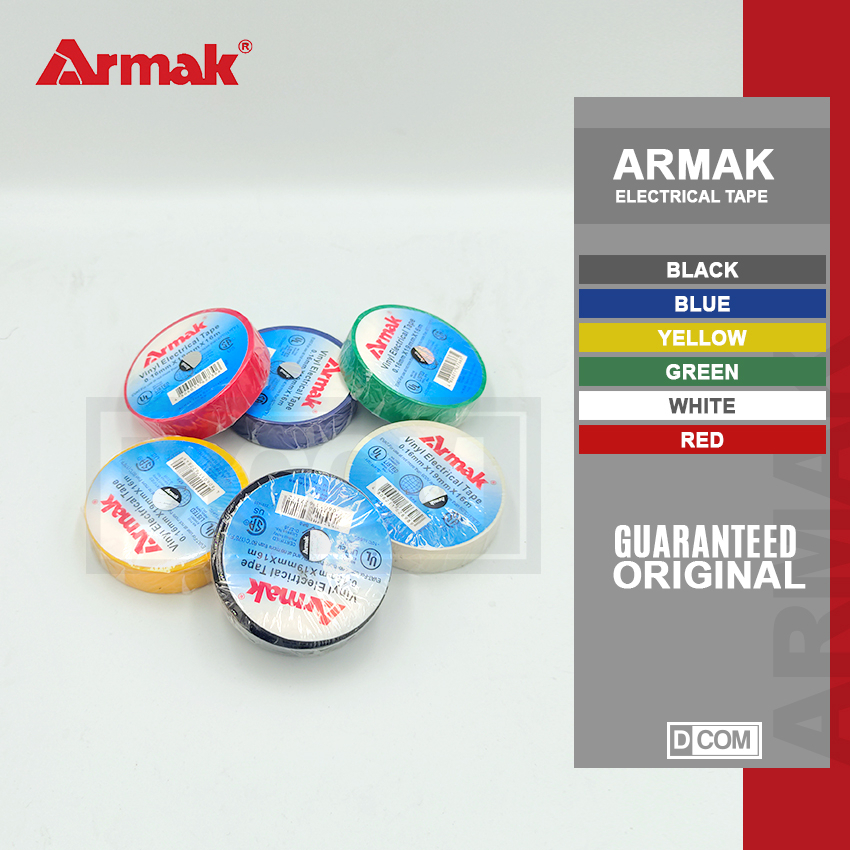Original Armak Electrical Tape (Black | Blue | Yellow | White | Green ...
