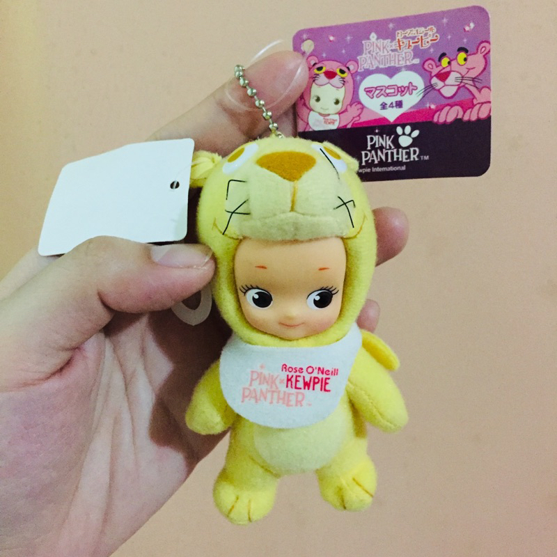 Kewpie x Pink Panther plush charm with tag | Shopee Philippines