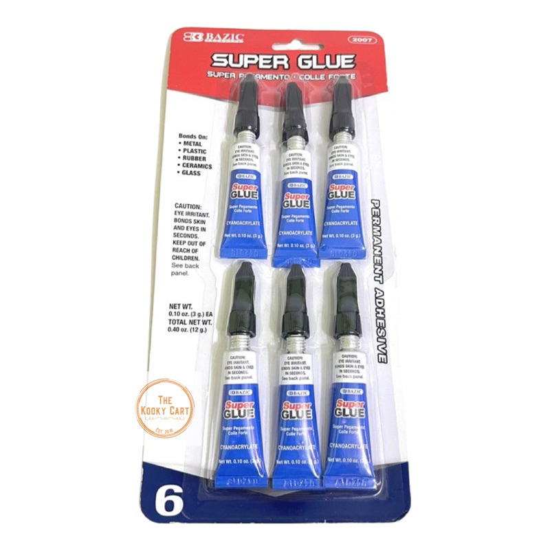 Bazic Super Glue (Permanent Adhesive/Quick Bond) | Shopee Philippines
