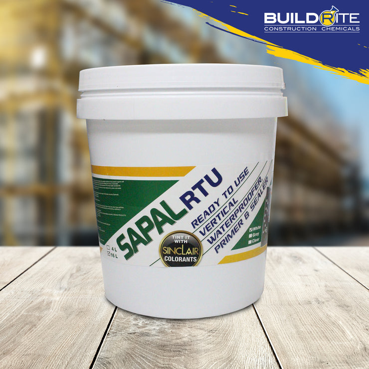 BUILDRITE SAPAL RTU WHITE (16L) READY TO USE VERTICAL WATERPROOFER ...
