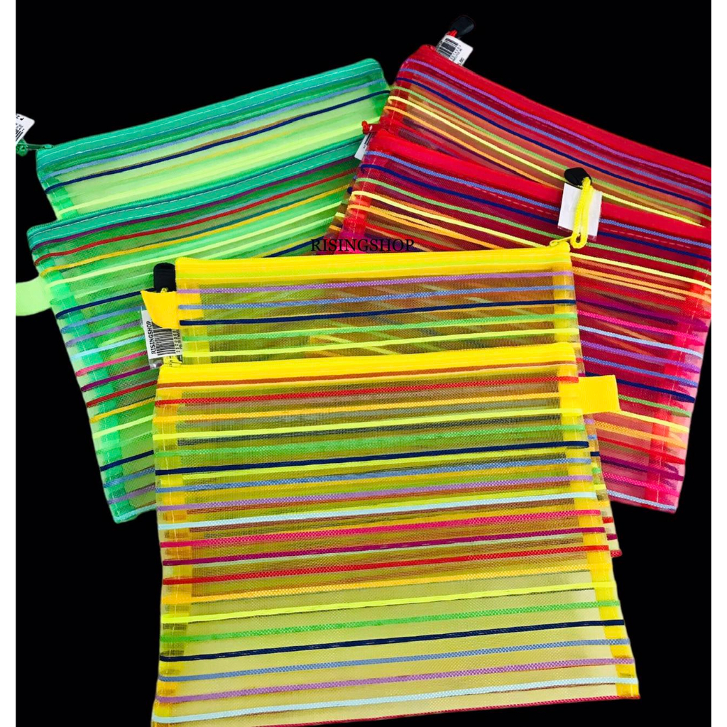 Envelope net with Zipper See Through Translucent Bag Files Paper ...