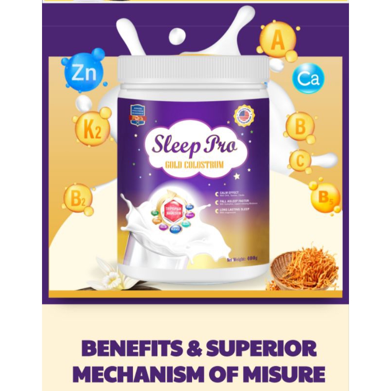 SLEEP PRO GOLD COLOSTRUM MILK FOR INSOMIA 200G | Shopee Philippines