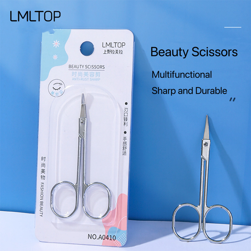 Beauty Scissors Eyebrow Elbow Scissors Stainless Steel Makeup Scissors ...