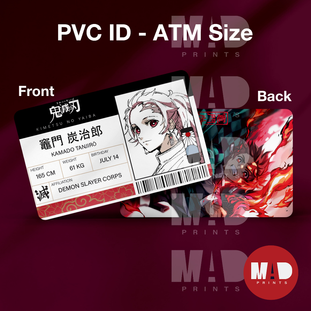 Demon Slayer Kamado Tanjiro Fanmade ID PVC Hi Gloss Photocard | Shopee ...