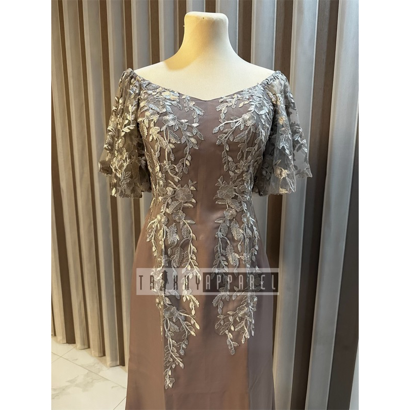 Ninang Gown / Mother Gown Palay Palay | Shopee Philippines