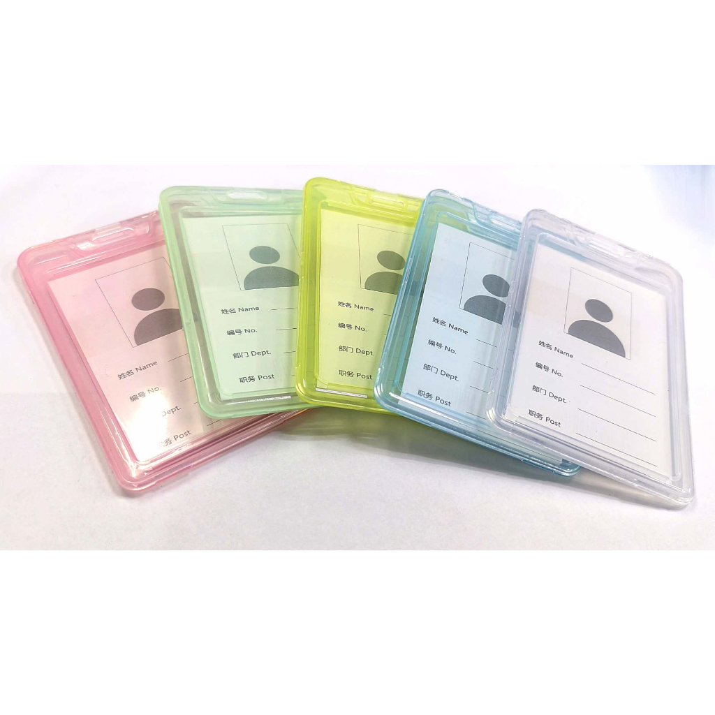 1Pcs Clear Plastic ID Card Holder Double Face ID Case school card cover ...