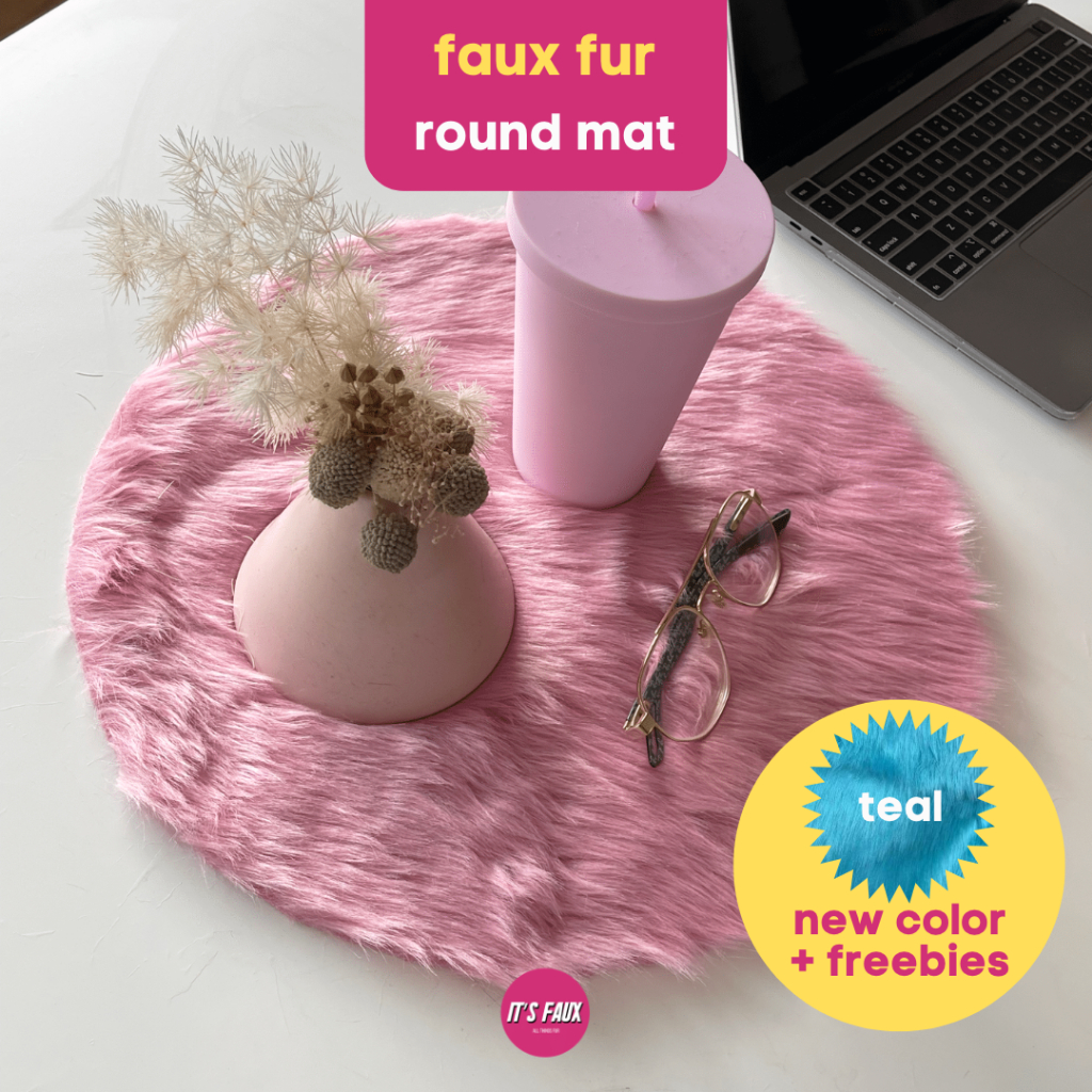 Round Fur Mat PLUSH Flatlay Decorative | It's Faux PH | Shopee Philippines