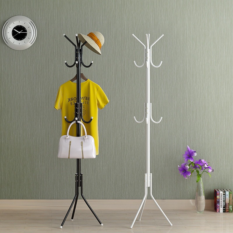 9 hook Coat Rack Hanging Pole Rack Clothes Hanger Coat Stand | Shopee ...