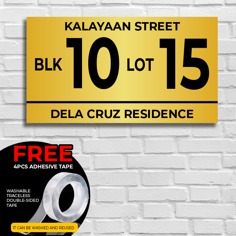 PERSONALIZED HOUSE NUMBER/HOME ADDRESS PLATE/5MM SINTRABOARD/5X9 INCHES ...