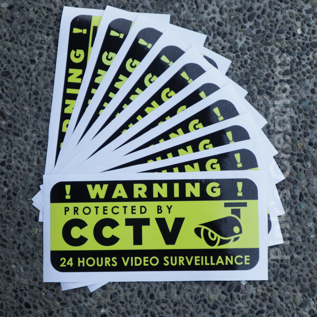CCTV Warning Sticker Waterproof Outdoor | Shopee Philippines