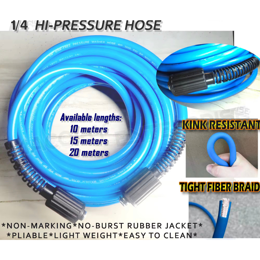 RCB Tools Macolay Enterprise 1/4" Upgraded Heavy Duty Flexible Pressure ...