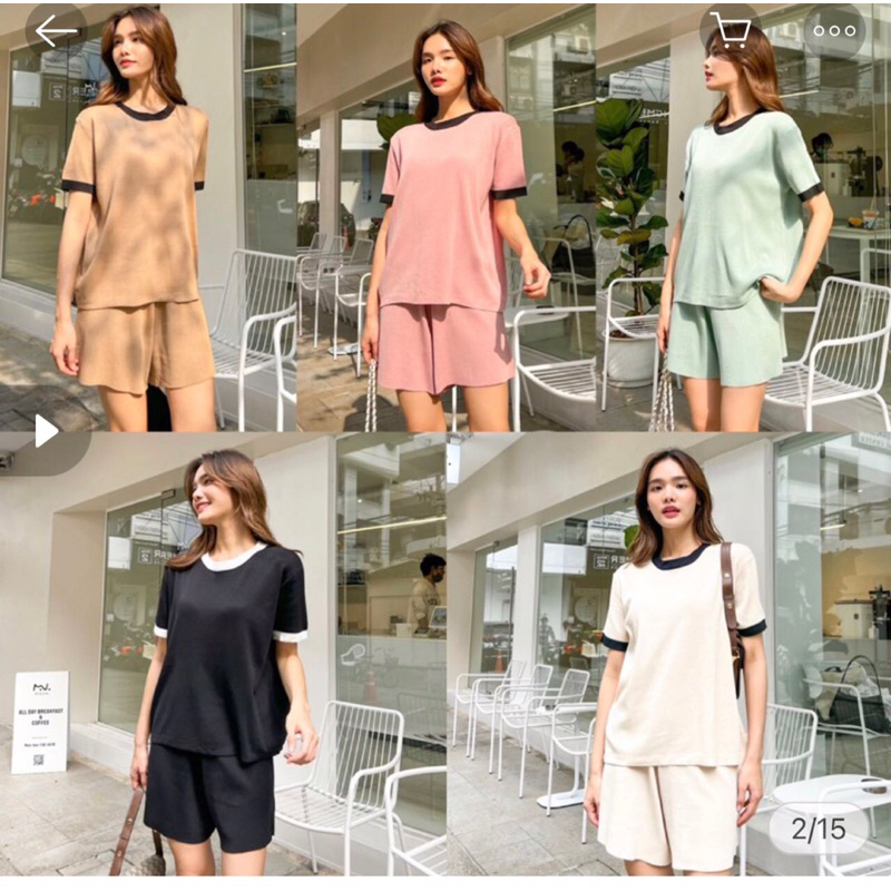 Only.Fashion Knitted Terno Short #5640 | Shopee Philippines