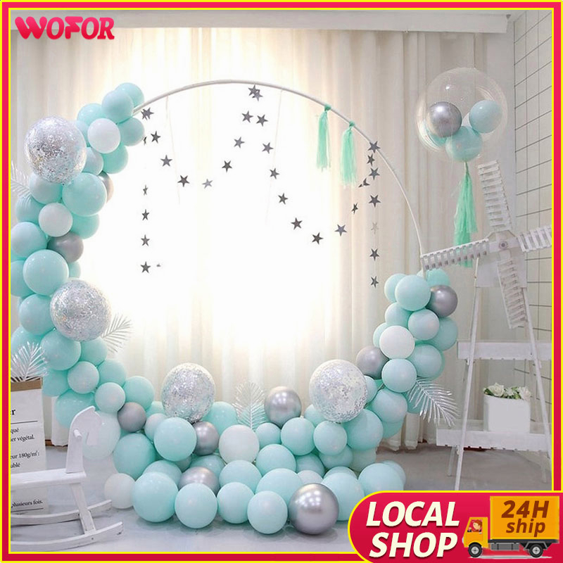 60/80/100CM Round Balloon Circle Arch Kit Stand Wreath Balloon Hoop ...