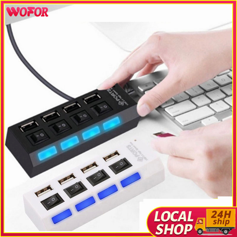 Hub High Speed 4-Port Hub Independent Switch Hub Four-Position Splitter ...