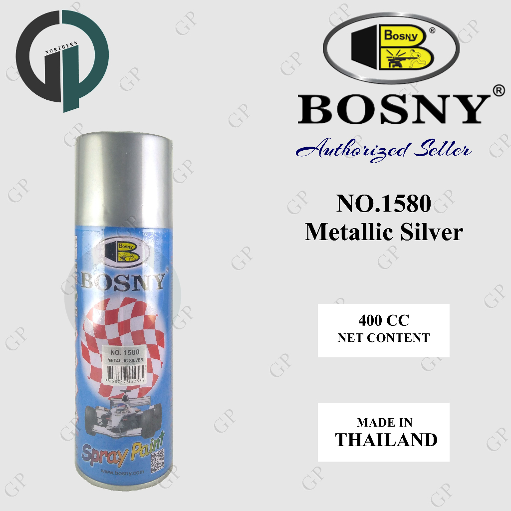 Bosny Spray Paint #1580 Metallic Silver 400ml ( Made In Thailand ...