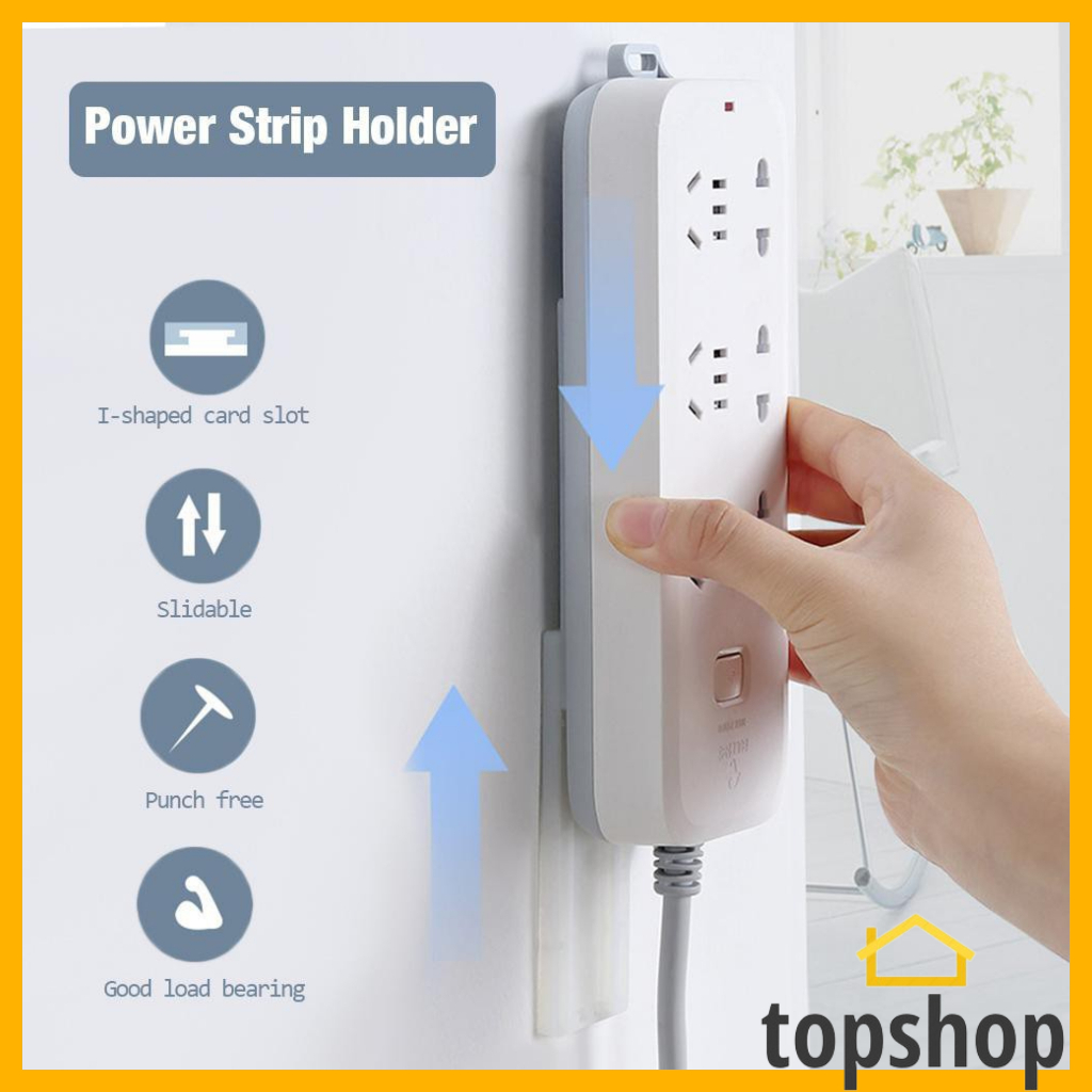 TOPSHOP Self Adhesive Power Strip Wall Mount Fixator Bracket Stand ...