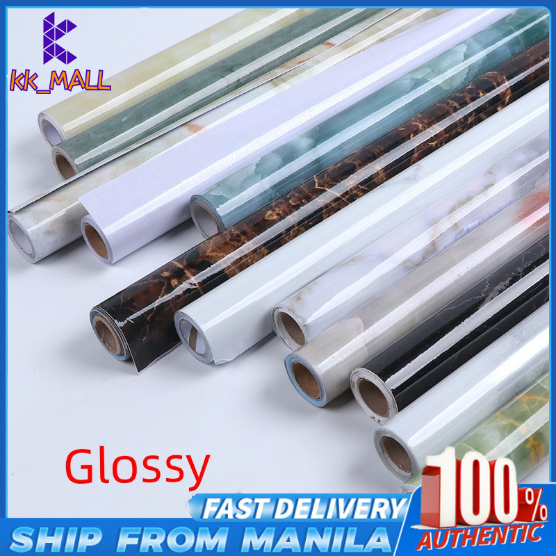 60cm*5m Waterproof Marble Wall Stickers Cupboard Table Kitchen Self ...