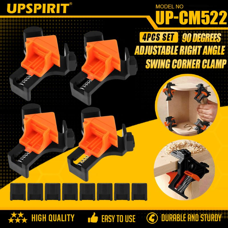 UP-CM522 4PCS Woodworking 90 Degrees Right Angle Clamp Clip Quick ...