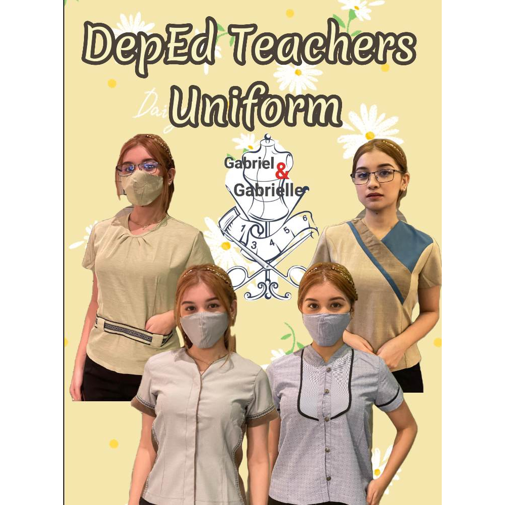 DepEd Teachers Female Uniform RTW Ready to Wear (Tuesday) | Shopee ...