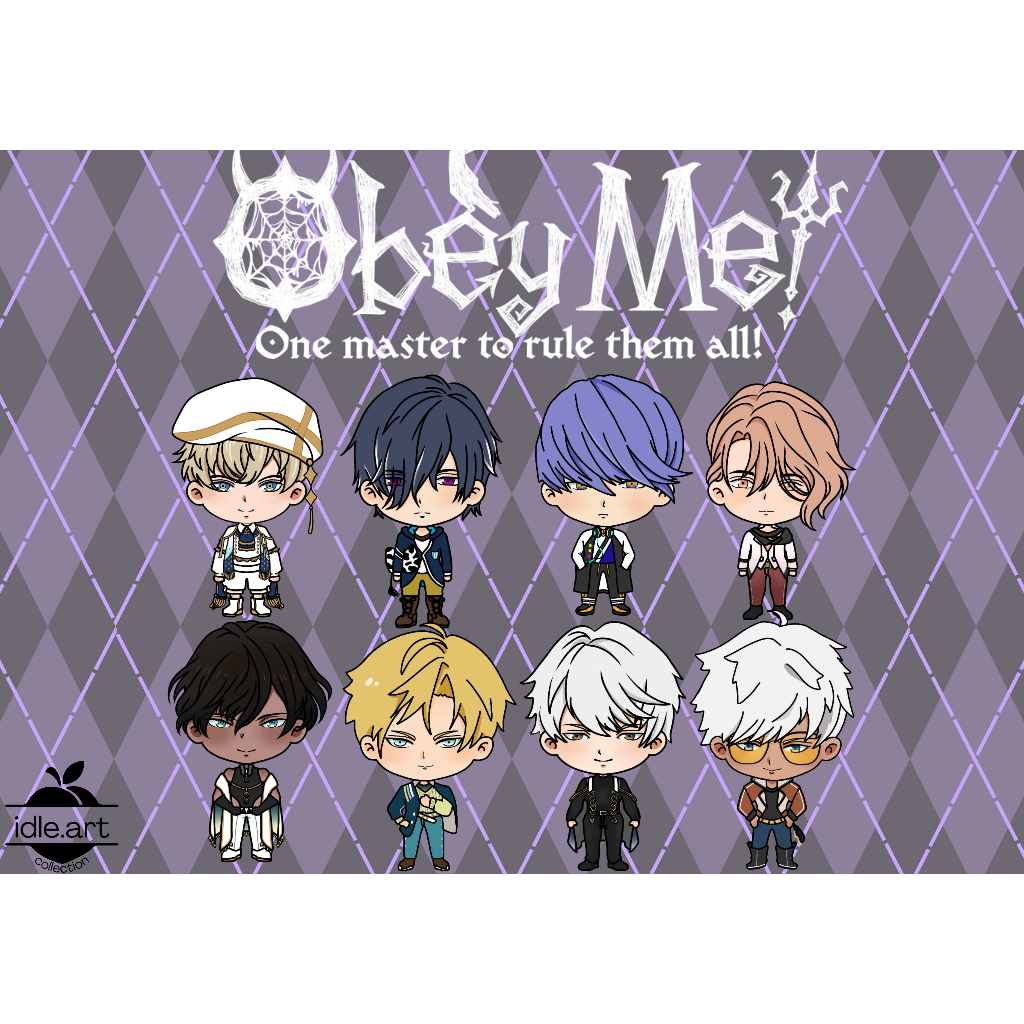 Obey Me! Characters Sticker Collection(Casual Form) (For Individual ...