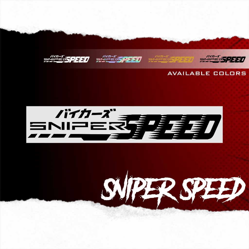 SNIPER SPEED decal cutout sticker for car/motorcycle and helmet ...
