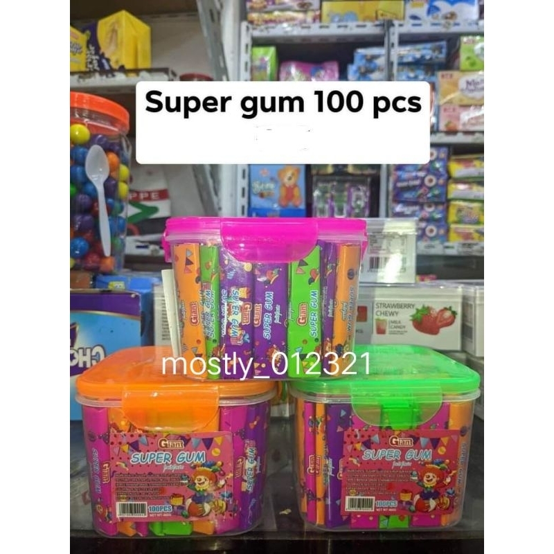 SUPER GUM 100 PCS PER TUB | Shopee Philippines