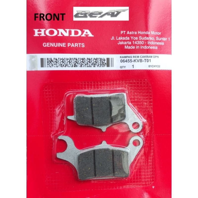 HONDA BEAT V1 V2 V3/CLICK V1 125i 150i BRAKE PAD SET | Shopee Philippines