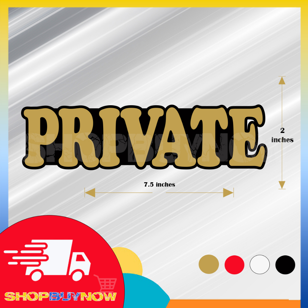 Private 2.0 Decal Stickers | Shopee Philippines