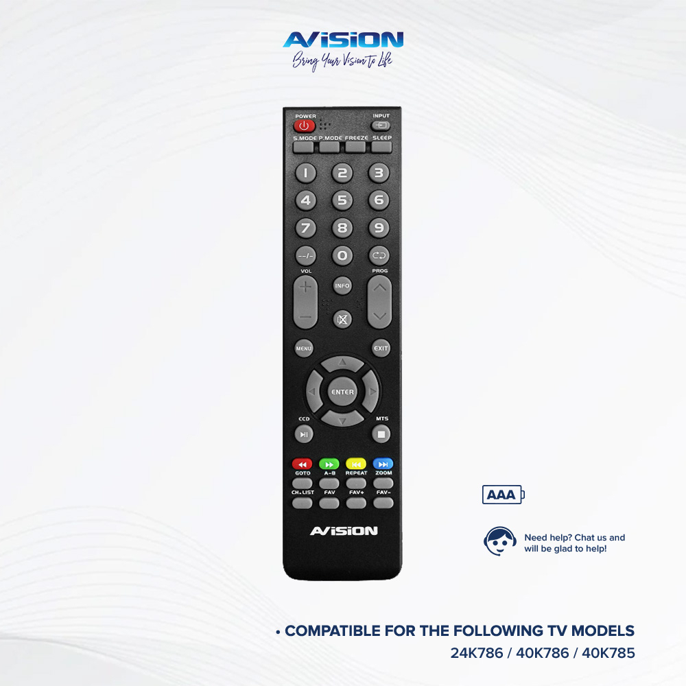 Avision Remote Control LED TV Models 24/40K786 and 40K785 | Shopee ...