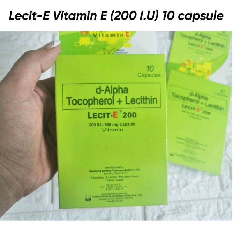 Lecit-E Vitamin E (200 I.U) 10 capsule Natural Vit E | Shopee Philippines